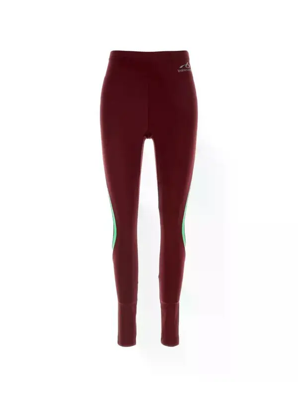 Balenciaga Techwear Leggings In Burgundy/ Aqua - Red