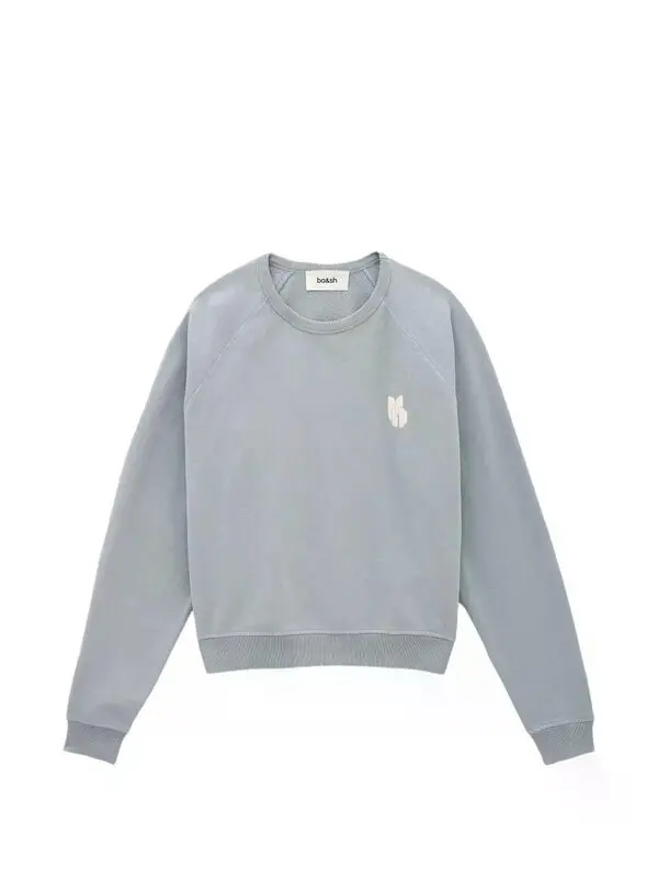 Ba&sh Swing Logo-print Raglan-sleeve Sweatshirt - Blue