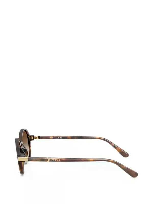 VOGUE EYEWEAR Tortoiseshell-effect Round-frame Sunglasses