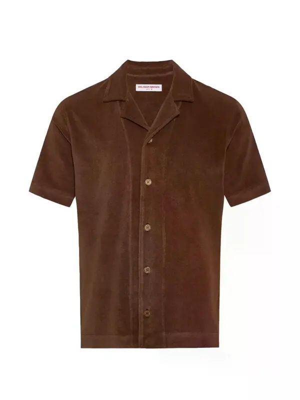 Orlebar Brown Hawkin Towelling Shirt - Brown