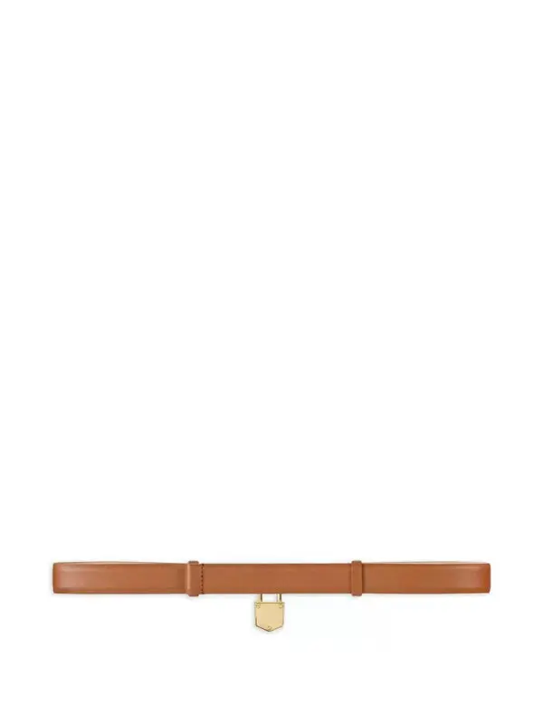 Elisabetta Franchi Leather Belt With Jewel Padlock