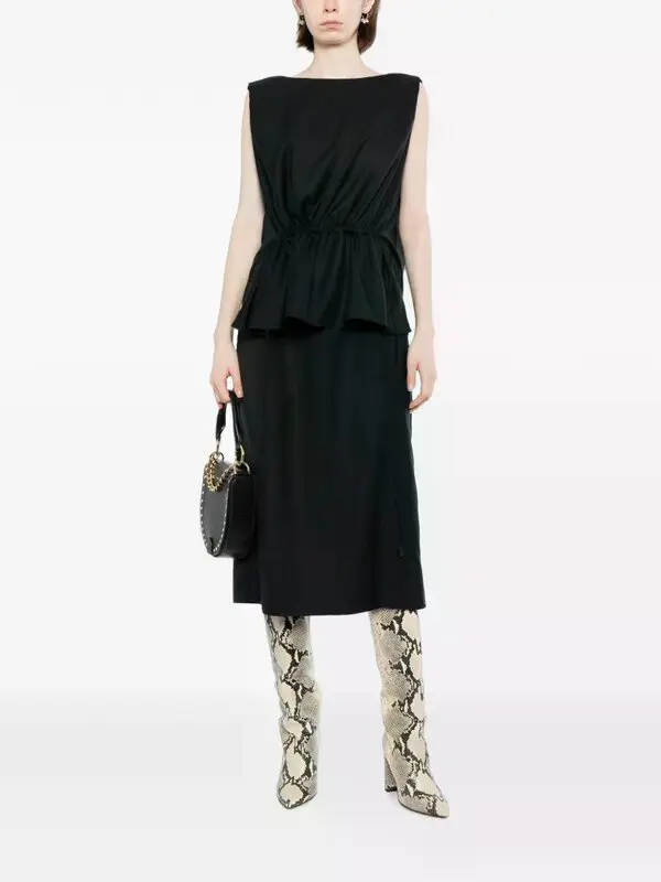 LESS Layered Sleeve Midi Dress