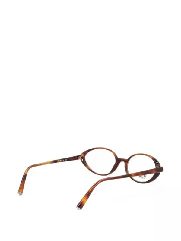 Gianfranco Ferre Tortoiseshell-effect Oval-frame Glasses