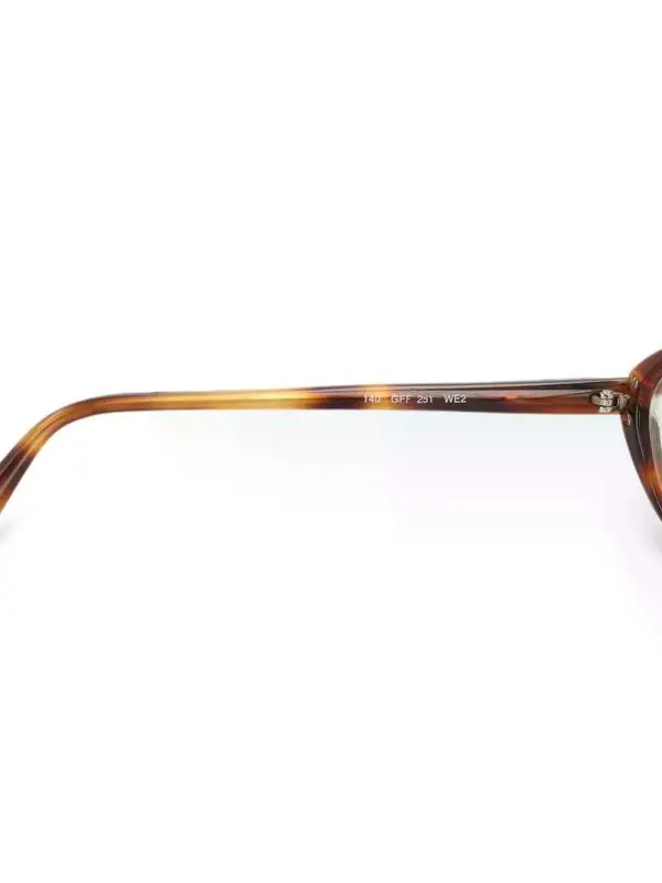 Gianfranco Ferre Tortoiseshell-effect Oval-frame Glasses
