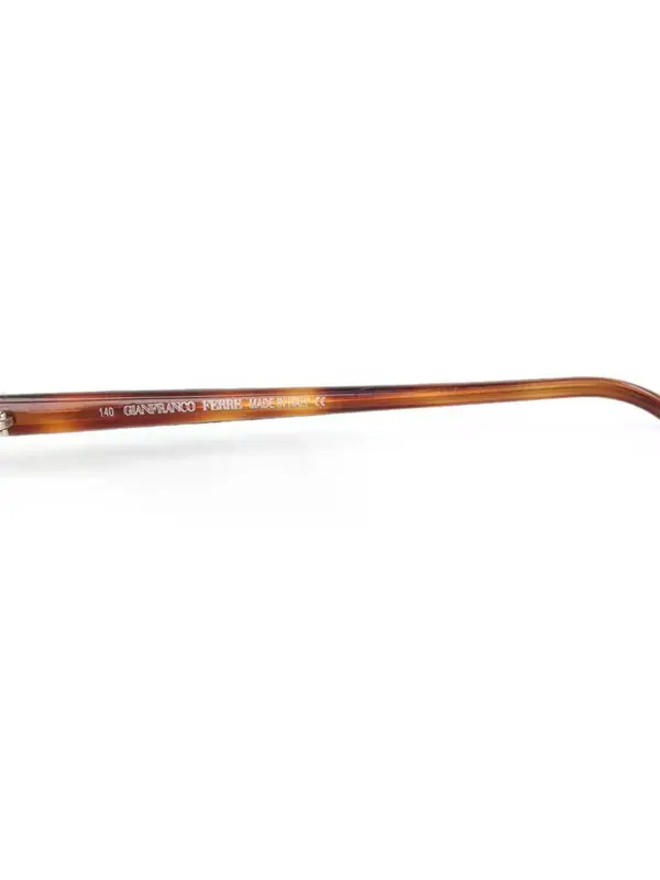 Gianfranco Ferre Tortoiseshell-effect Oval-frame Glasses