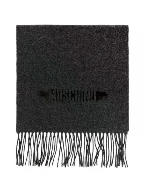 Moschino Logo-print Fringed Scarf