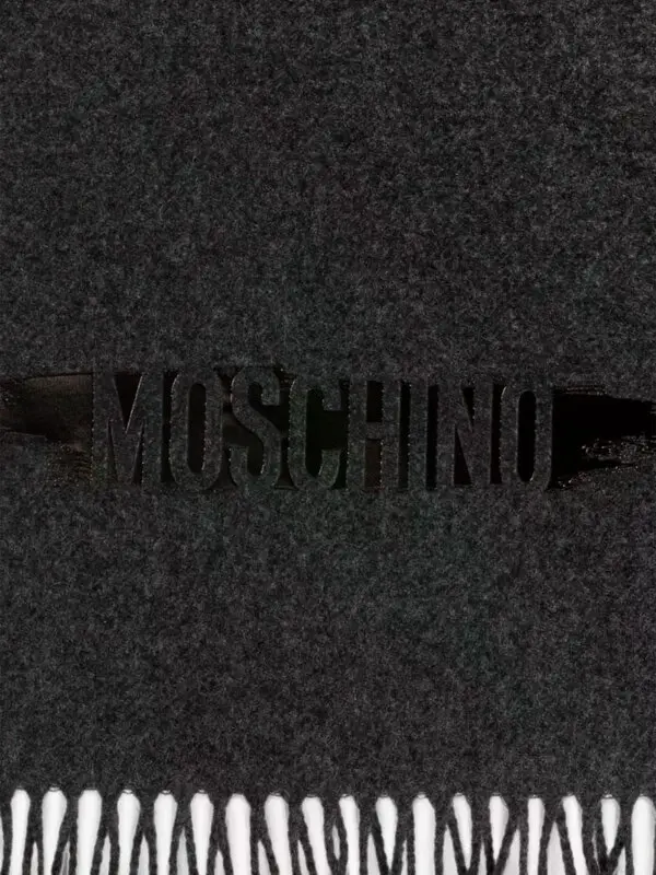 Moschino Logo-print Fringed Scarf