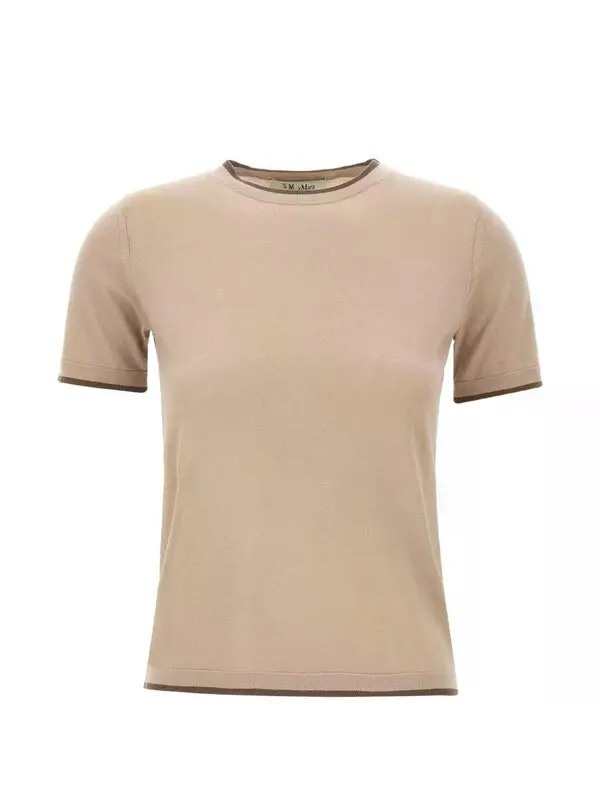 Max Mara Ribbed-trim Wool Sweater - Neutrals