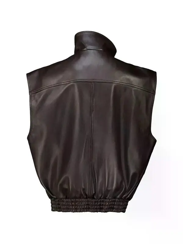 Balenciaga Sleeveless Blouson In Lambskin