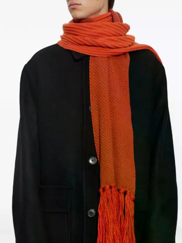 Moschino Ribbed Fringed Scarf