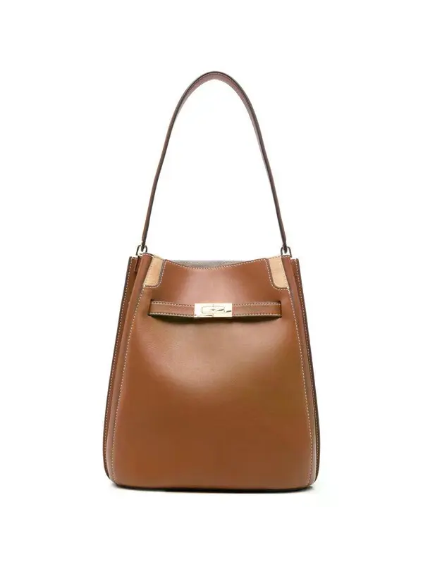 Tory Burch Lee Radziwill Leather Bucket Bag - Brown