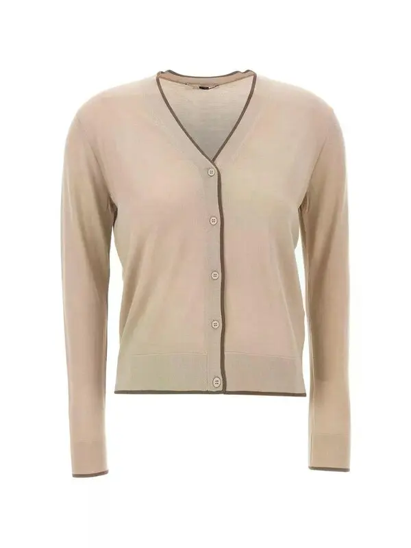 Max Mara V-neck Contrast-trim Cardigan