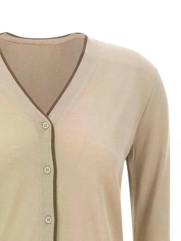 Max Mara V-neck Contrast-trim Cardigan