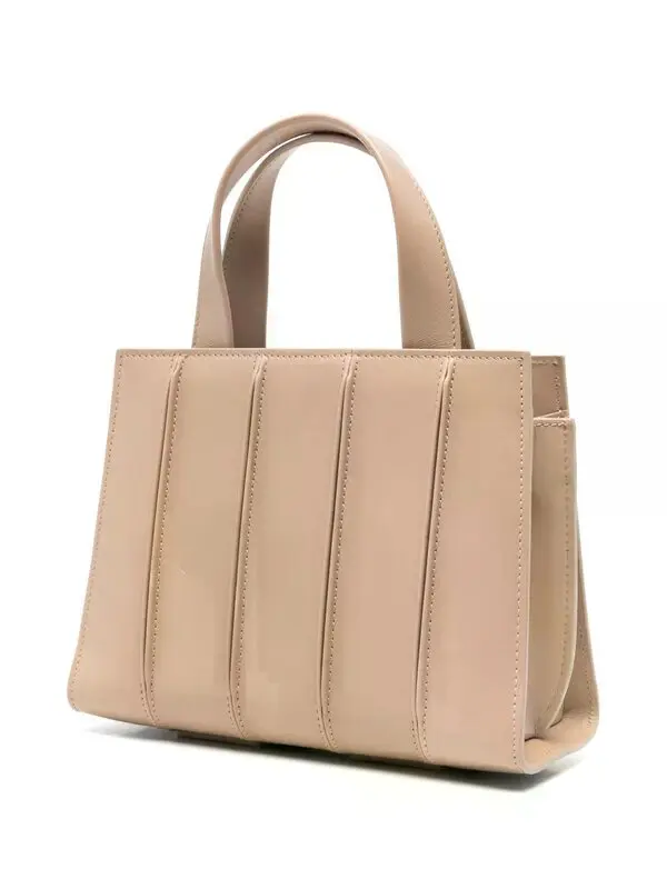 Max Mara Whitney Panelled Leather Tote Bag - Neutrals