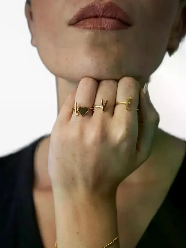 DESIGN LETTERS Initial Letter Open Ring