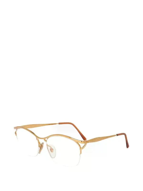 Emanuel Ungaro Half-rim Oval-frame Eyeglasses - Gold