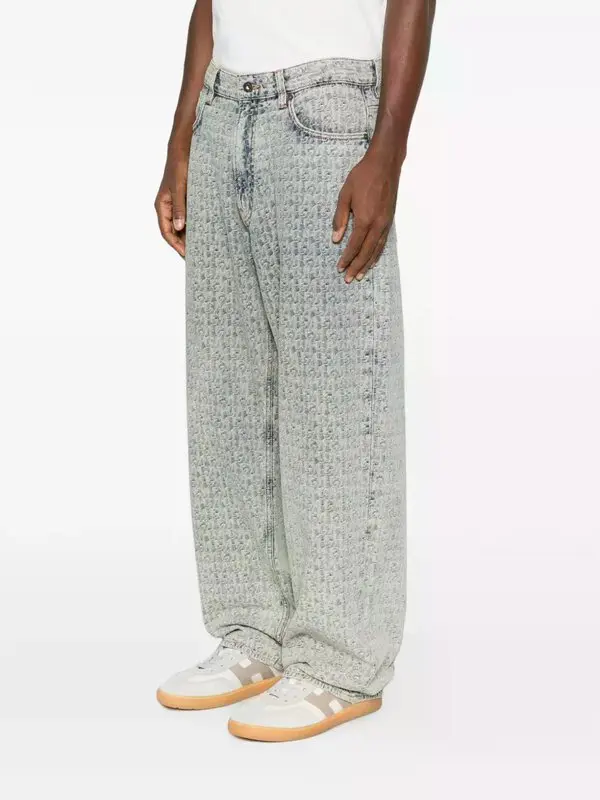 Emporio Armani Logo-patch Jeans - Blue