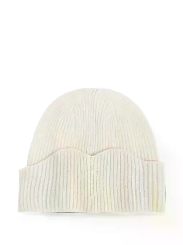 Moschino Logo-intarsia Ribbed-knit Beanie Hat