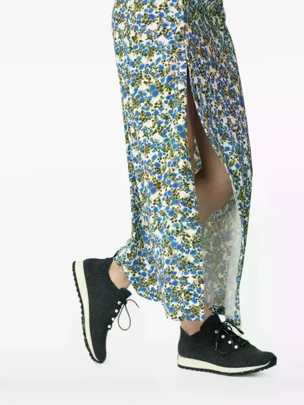 JIMMY CHOO Veles Pearl Embellished Sneakers - Grey