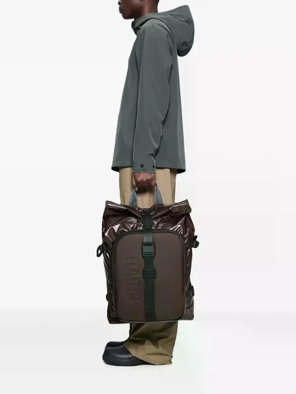 Rains Sibu Shield Roll-top Debossed-logo Backpack
