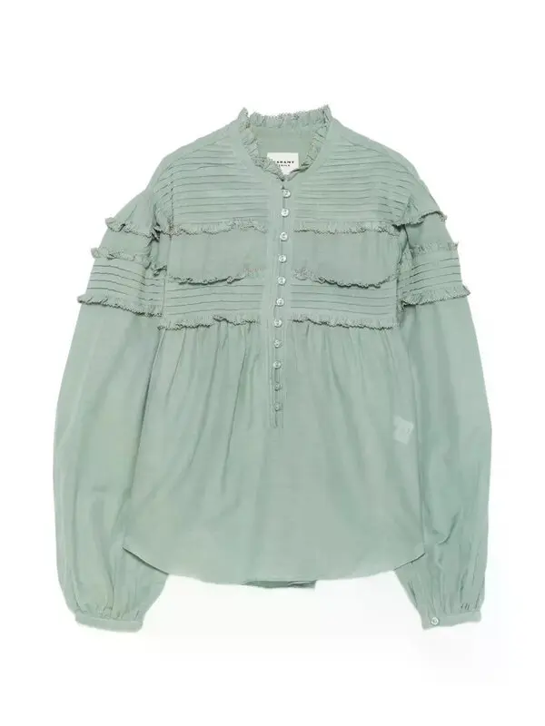 MARANT ETOILE Doane Ruffled Pleated Blouse