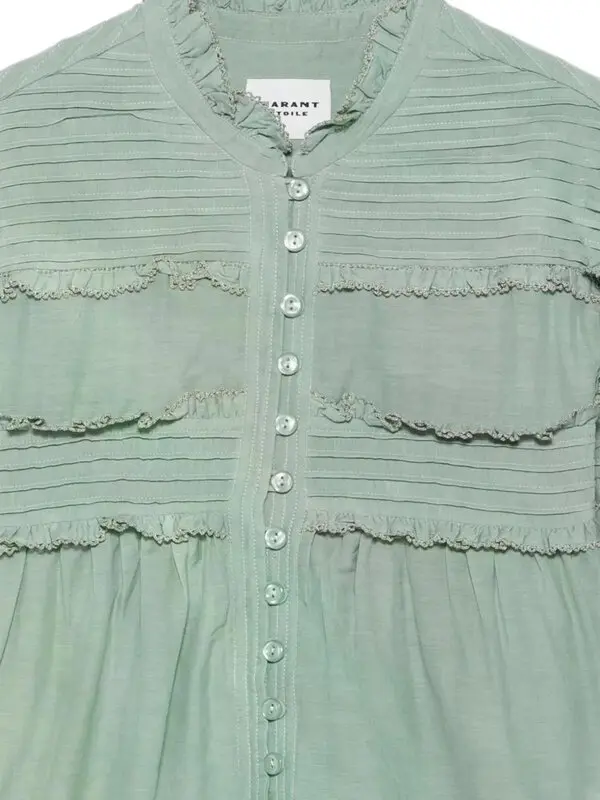 MARANT ETOILE Doane Ruffled Pleated Blouse