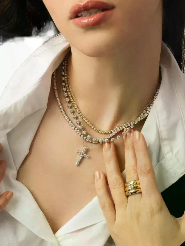 Kwiat Diamond Cross Necklace