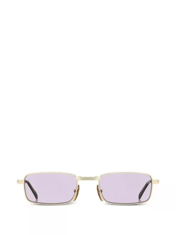 DB EYEWEAR BY DAVID BECKHAM Origami Rectangle-frame Sunglasses - Gold
