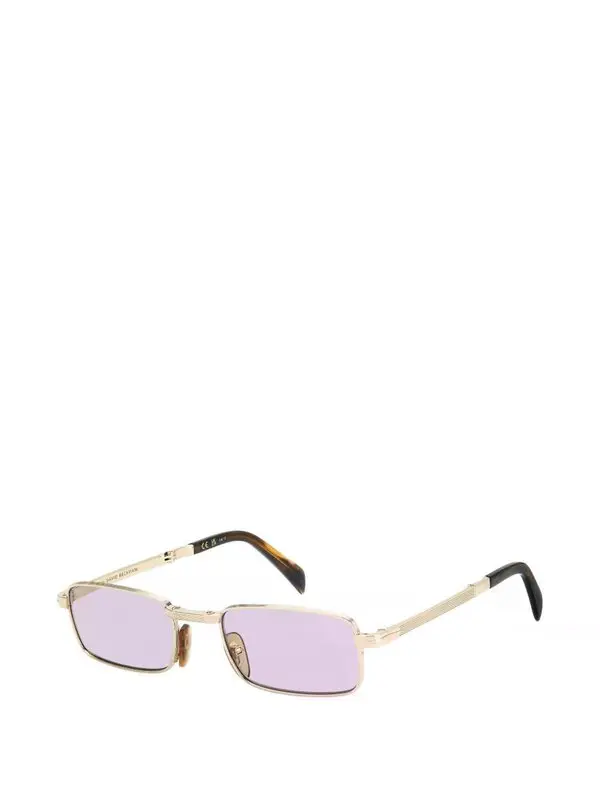 DB EYEWEAR BY DAVID BECKHAM Tone Rectangle Frame Sunglasses