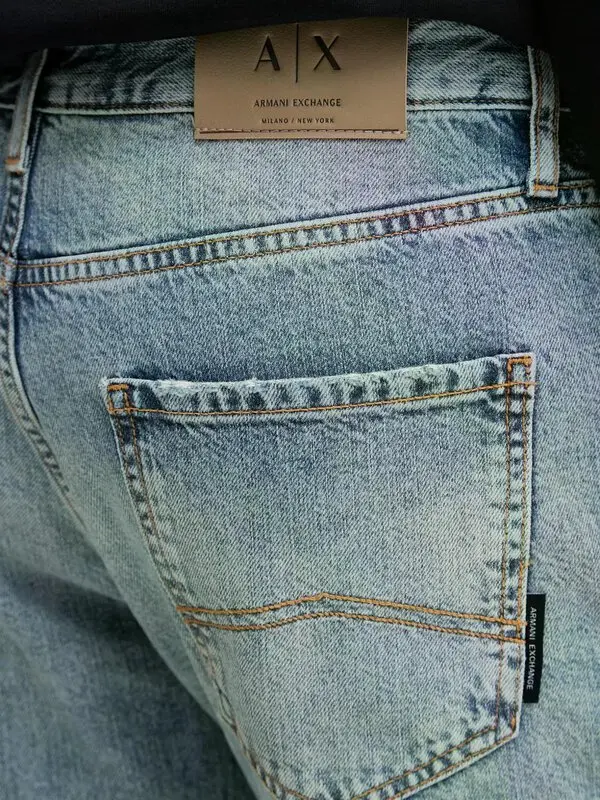 Armani Exchange Acid-wash Distressed Jeans