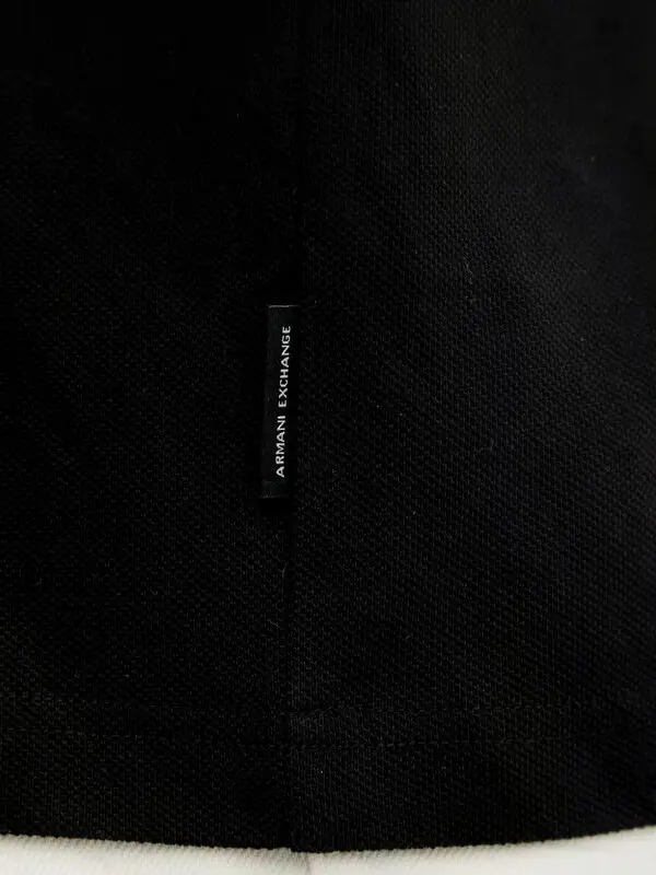 Armani Exchange Striped-trim Logo-print Polo Shirt