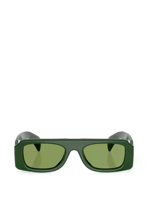 Oliver Spencer Edition 4 Rectangle-frame Sunglasses - Green