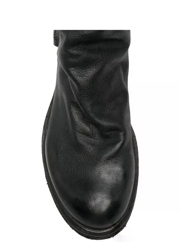 A.S.98 Ruched Leather Ankle Boots