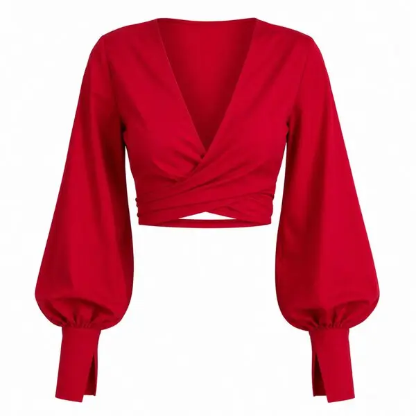 OFUURE Dana Wrap Top - Red