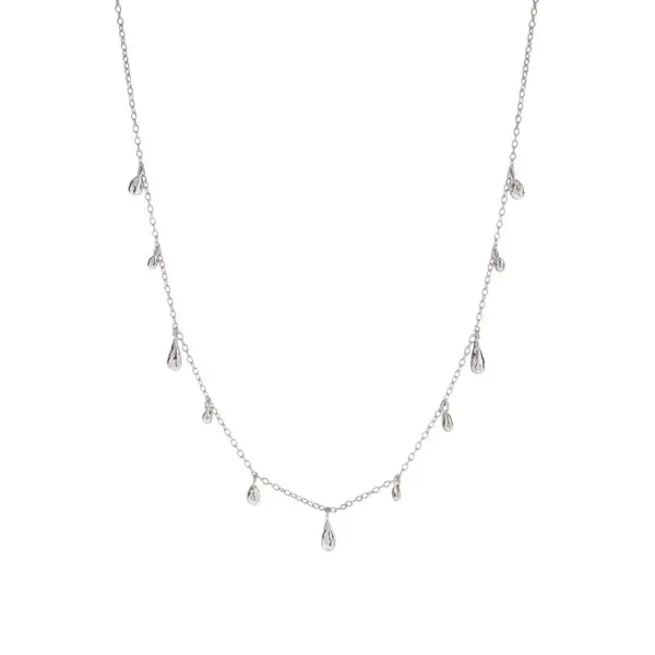 VANCHI Rhea Molten Cascade Necklace - Silver