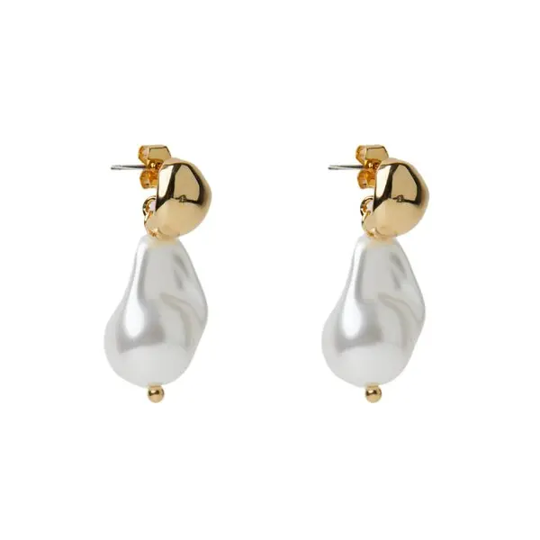 Argento Vivo Ella Pearl Earring - Gold