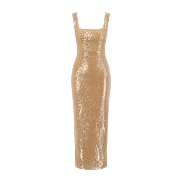 SUN CULTURE Honey Midi Dress - Gold