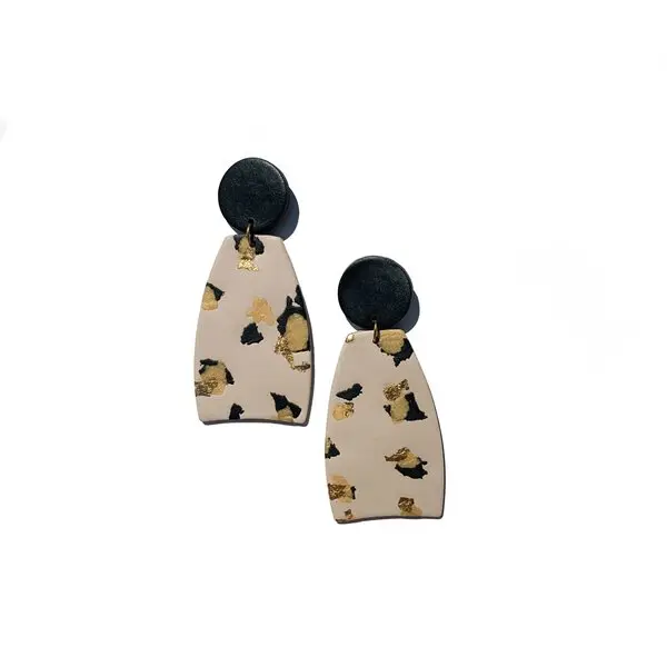 BABALOO JEWELRY Leopard Statet Dangle - Yellow