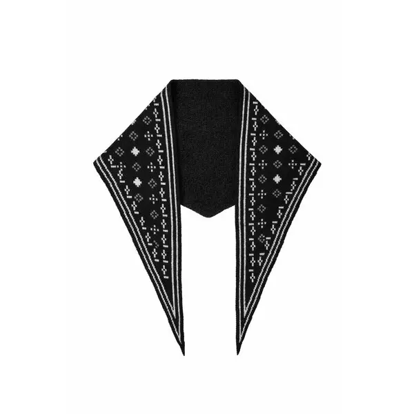 Saachi Foulard Knit Triangle Scarf