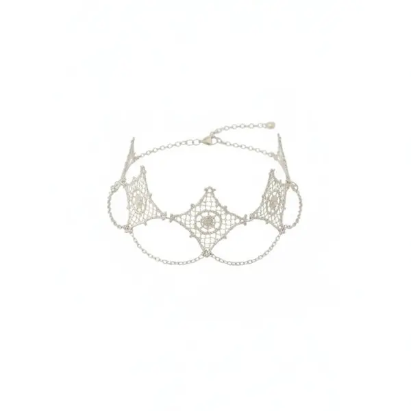RAXADA Enchanted Rhombus Choker - Silver