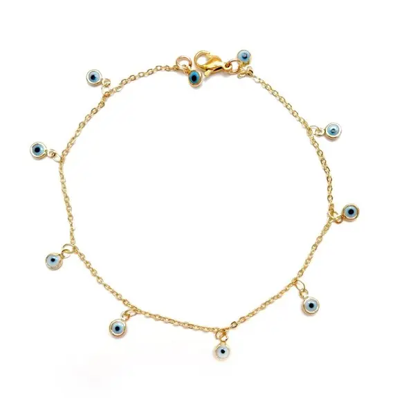 Persia Donà Jewelry Dangling Evil Eye Anklet