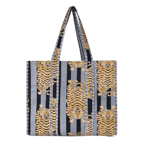 CYC Black / Grey The Ultimate Tibetan Tiger Tote In Black And Grey - Black/grey
