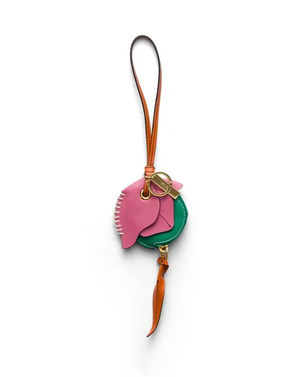 Prada Leather Key Ring Pendant With Coin Purse