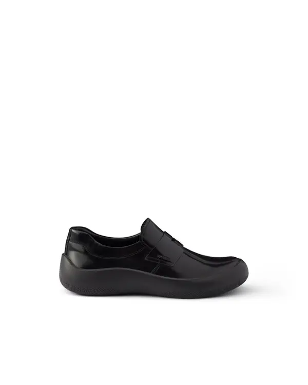 Prada Brushed Leather Loafers