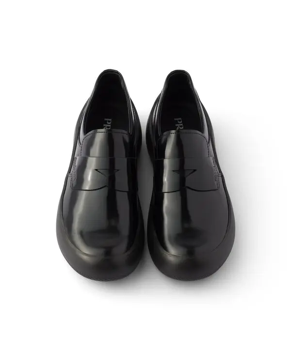 Prada Brushed Leather Loafers