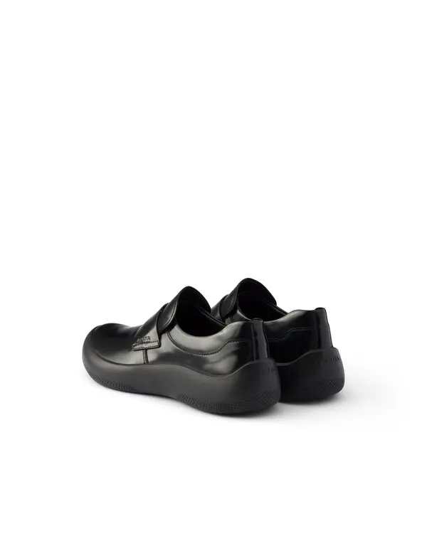 Prada Brushed Leather Loafers