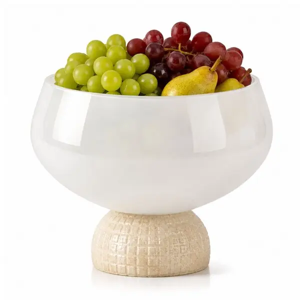 MARLETH Opaline Footed Glass Bowl