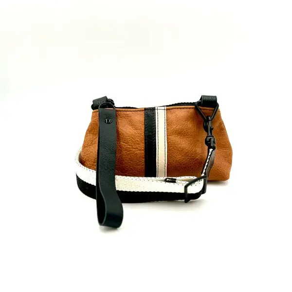 LYNN TALLERICO Darla Stadium Bag In Whiskey Leather