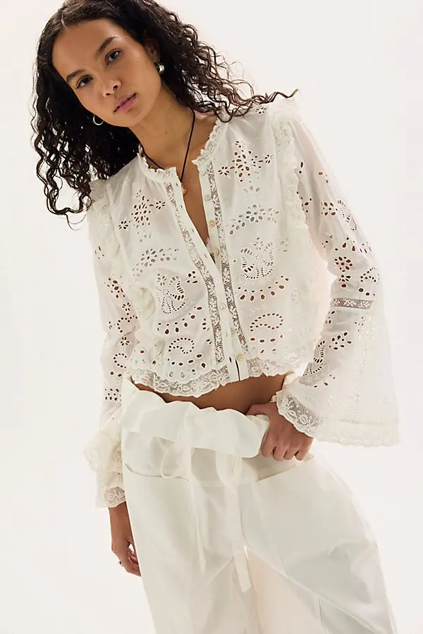 LoveShackFancy Hawthorn Blouse At