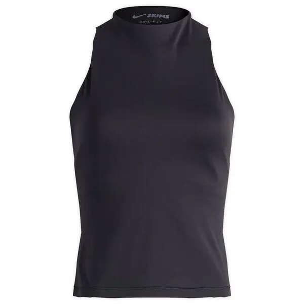 Nike X Skims Matte Mock Neck Racer Tank - Obsidian